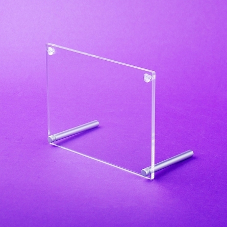 Porte visuel plexiglas TIGE METÁLLIQUE | Faberplast